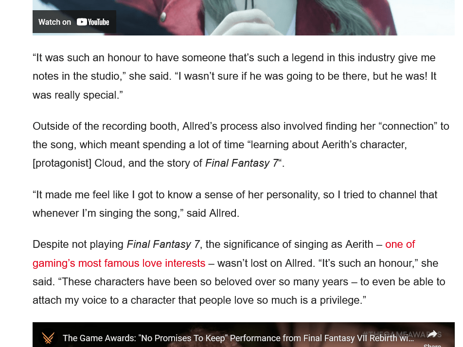 NO PROMISES TO KEEP: Aerith’s Ballad to Cloud (Part 2) – Earth & Sky: A ...